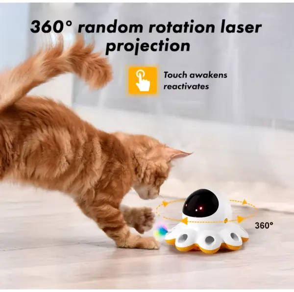 2 in 1 Laser for Cats Pet Smart Touch Electric Auto Interactive Cat Toy ...